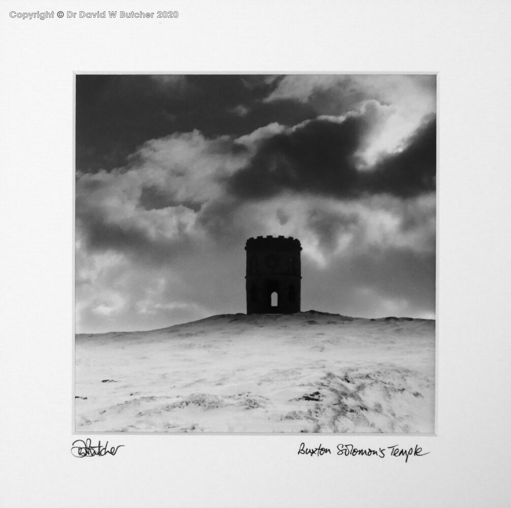 England, Peak District Buxton Solomon's Temple in Winter 20x20cm - Dave ...