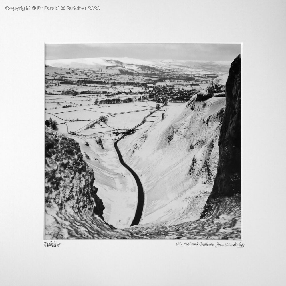 England, Peak District Win Hill and Castleton from Winnat's Pass ...