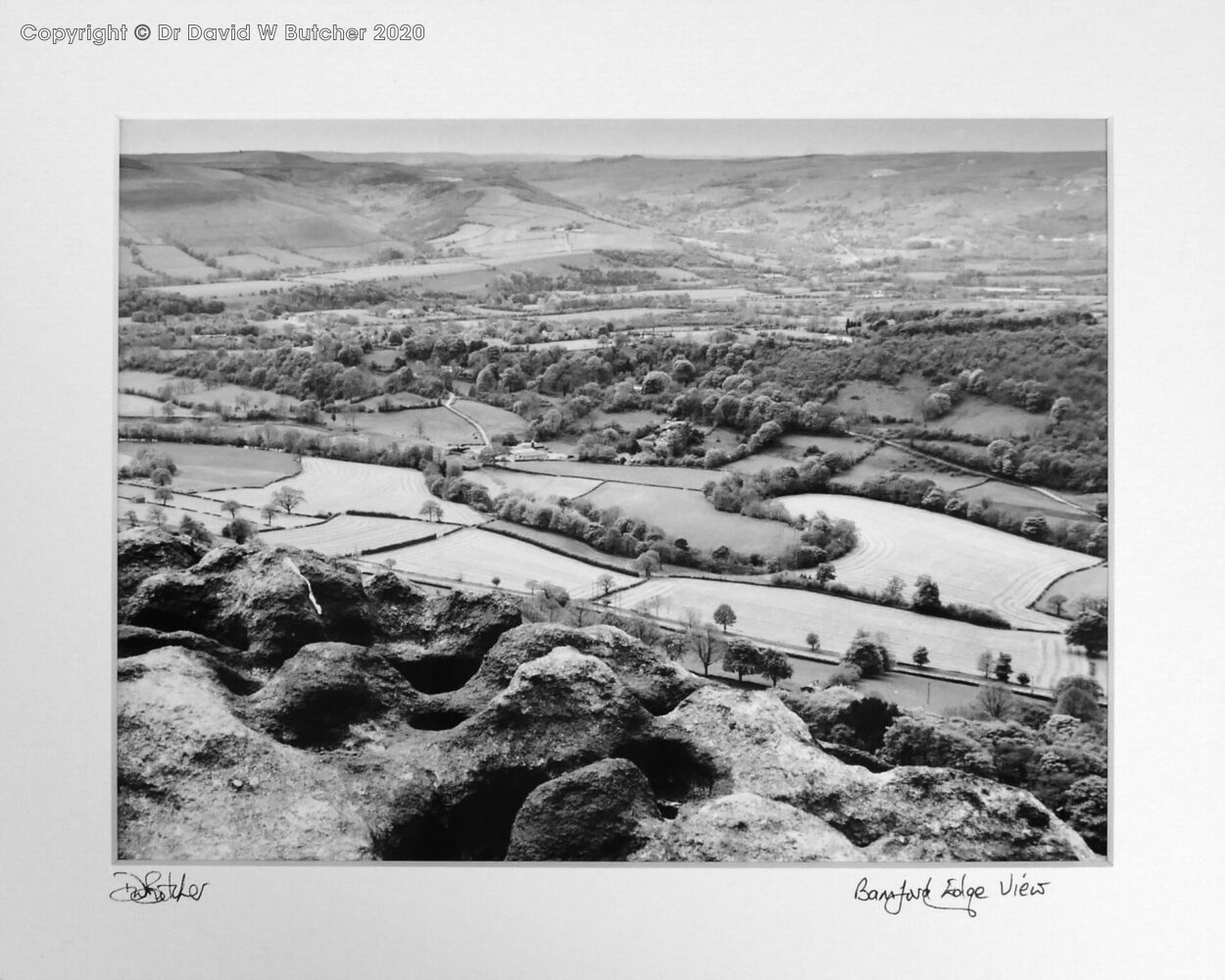 England, Peak District Bamford Edge View 30x24cm - Dave Butcher